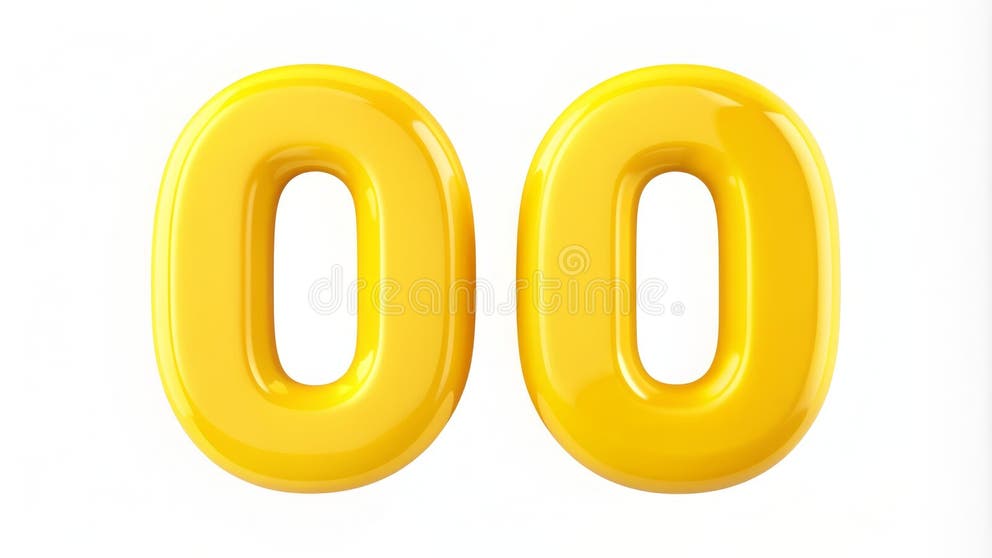 Bold 3D Yellow Plastic Numbers 09 Vector Illustration for Modern Design ...