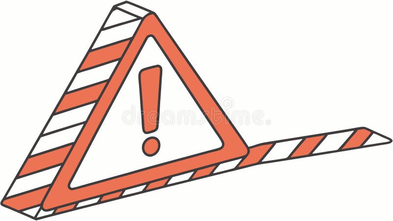 Bold Danger Sign with an Exclamation Mark, Symbolizing Caution. Vector ...