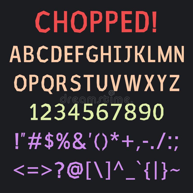 Chopped Font Stock Illustrations – 361 Chopped Font Stock Illustrations ...