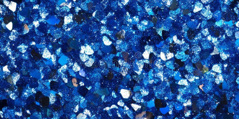 A Bold, Deep Blue Glitter Background, with Large Flakes of Glitter that ...