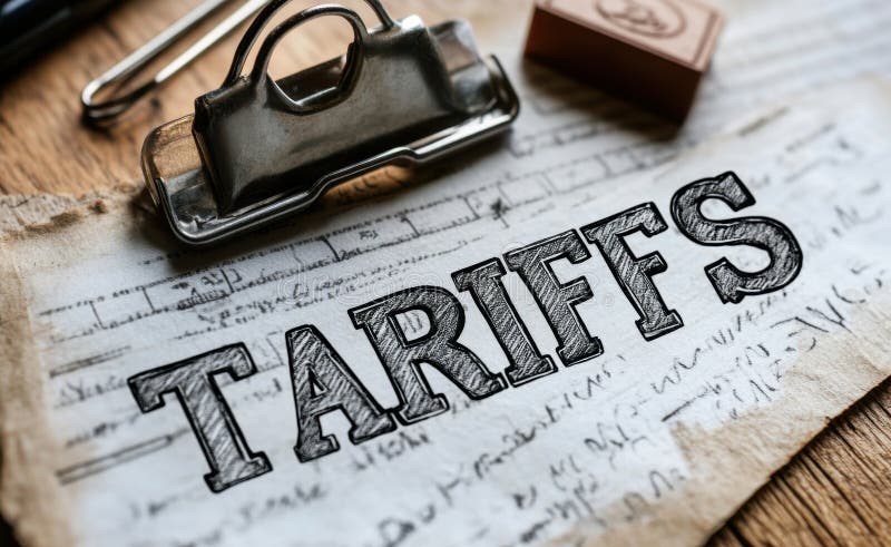Bold Depiction of Tariffs Highlighted on a Document Showcasing Business ...