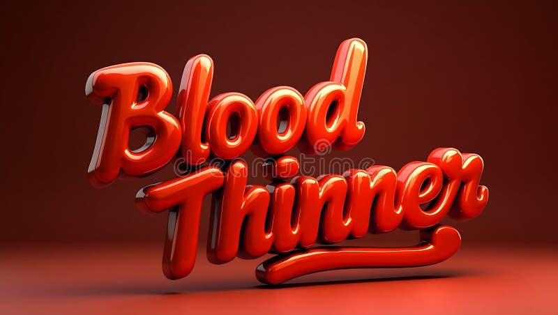 Colorful Text Design Showcasing the Words Blood Thinner on a Dark ...