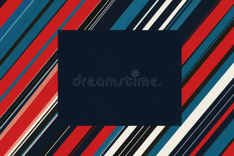 Bold Diagonal Stripes in Red Blue Black and White Create a Dynamic ...
