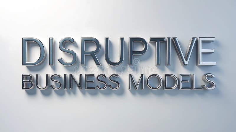 Bold Display of Disruptive Business Models with Sleek Typography on a ...