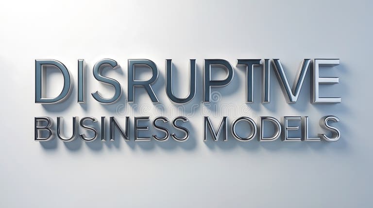Bold Display of Disruptive Business Models with Sleek Typography on a ...