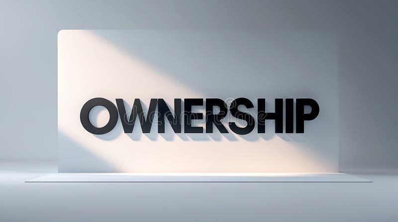 Bold Display of Ownership Concept on Minimalistic Backdrop with Soft ...