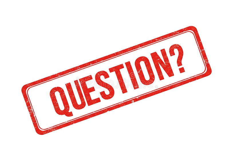 Bold Distressed Red Question Stamp Emphasizing Urgent Attention and ...