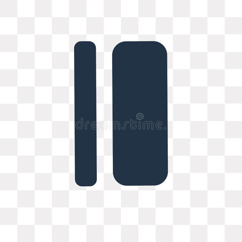 Bold Double Bar Line Outline Vector Icon. Thin Line Black Bold Double ...