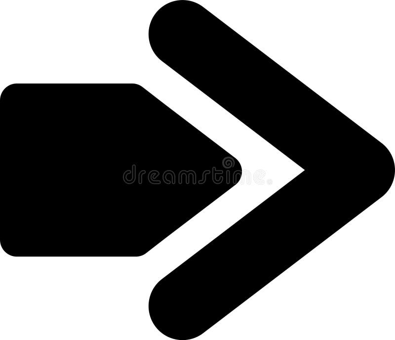 Bold Double Black Arrow Pointing Right, Symbolizing Dynamic Progress ...