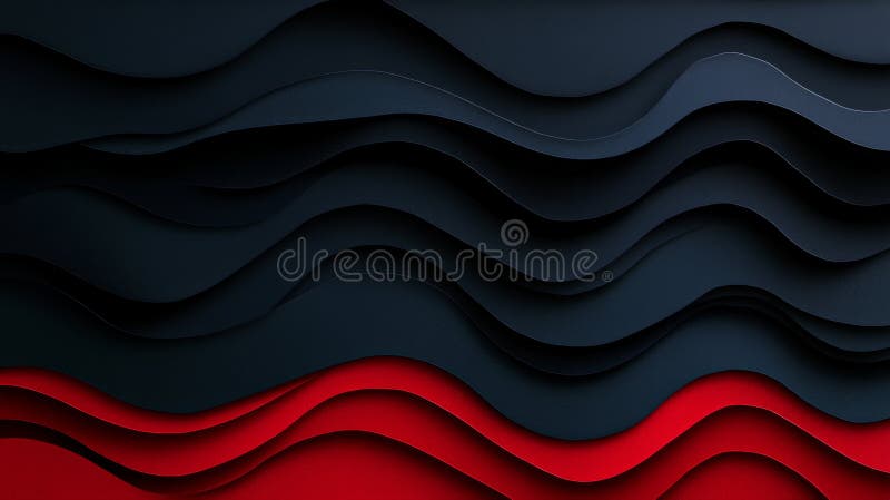 A Bold, Dramatic Paper Cut Background with Deep Wavy Layers in Dark ...