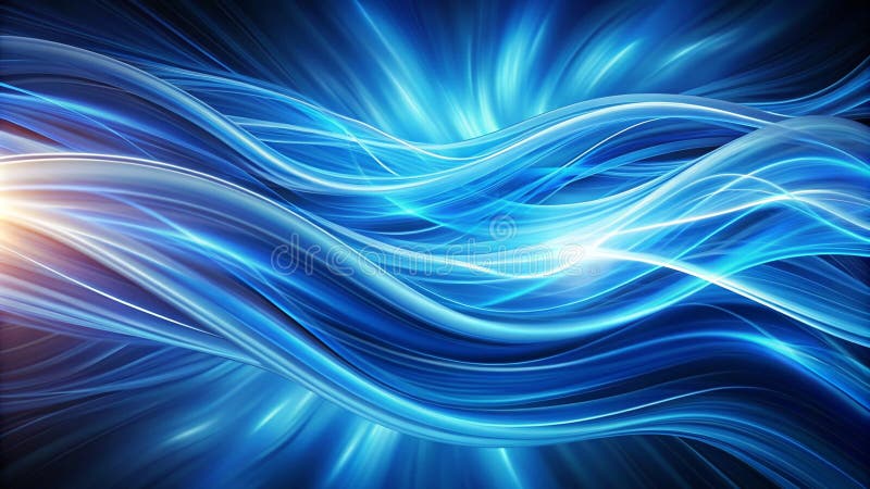 Bold Dynamic Blue Streaks Sweep Across the Frame Creating an Energetic ...