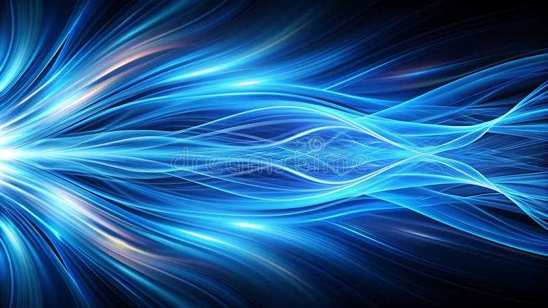 Bold Dynamic Blue Streaks Sweep Across the Frame Creating an Energetic ...