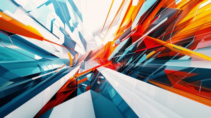 A Bold and Dynamic Depiction of a Geometric Field Using Sharp Lines and ...