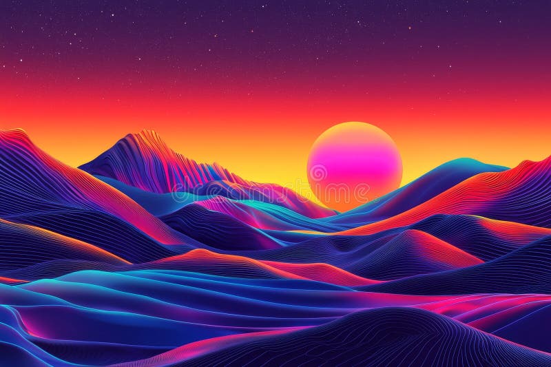 A Bold and Dynamic Facebook Post Featuring Futuristic-style Abstract ...