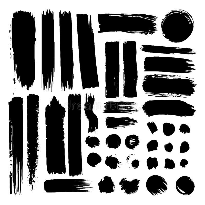 A Bold and Dynamic Set of Abstract Ink Brush Strokes and Textures ...