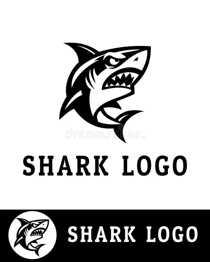 A Bold and Dynamic Shark Logo Design Featuring an Aggressive Stylized ...