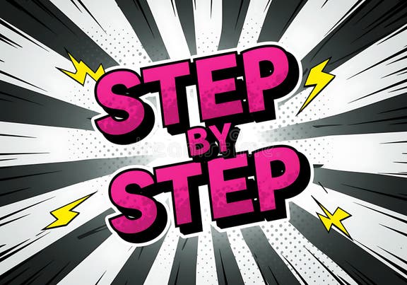 Bold Dynamic Step by Step Graphic Comic Style Design Modern Flow Stock Illustration ...