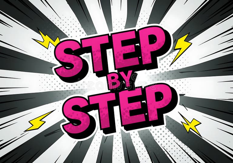 Bold Dynamic Step by Step Graphic Comic Style Design Modern Flow Stock ...