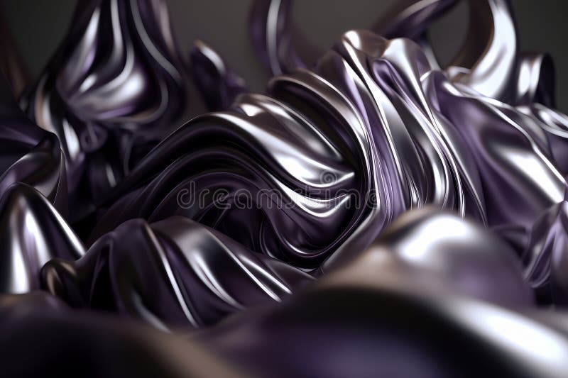 Captivating 3D Designs: Platinum and Deep Purple Twisted Waves Stock ...