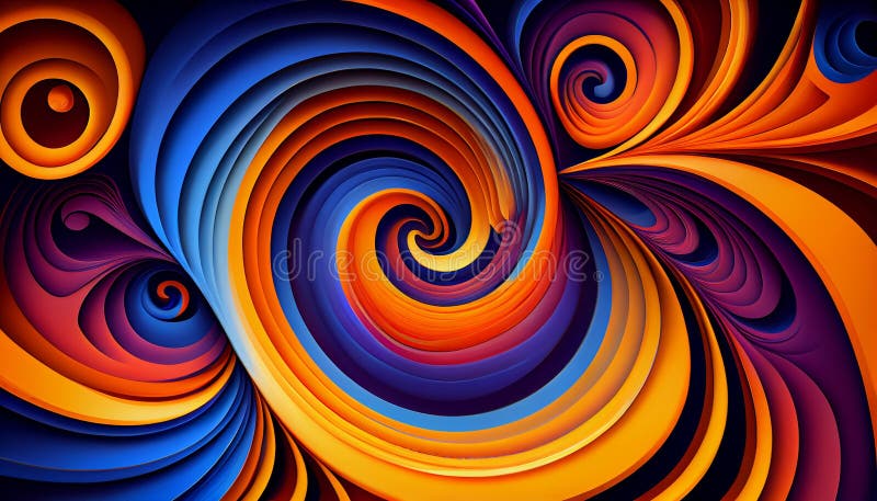 Contrasting Colors, Create a Bold and Dynamic Swirling Pattern ...