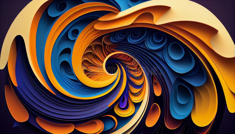 Contrasting Colors, Create a Bold and Dynamic Swirling Pattern ...