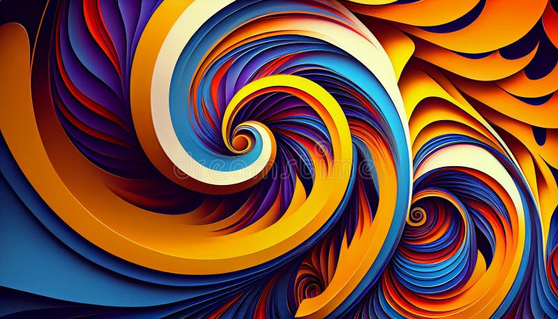 Contrasting Colors, Create a Bold and Dynamic Swirling Pattern ...