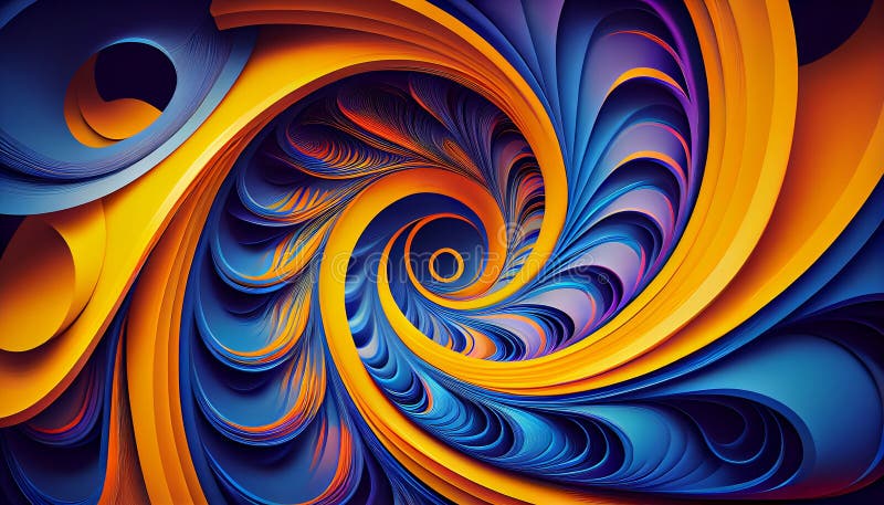 Contrasting Colors, Create a Bold and Dynamic Swirling Pattern ...