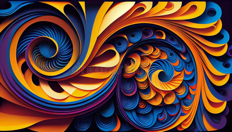 Contrasting Colors, Create a Bold and Dynamic Swirling Pattern ...