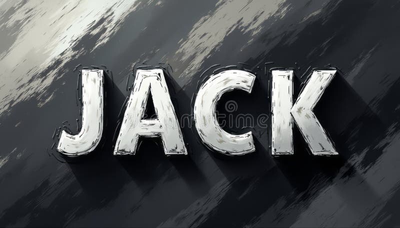 Bold and Dynamic Text Design Featuring the Name JACK in Striking 3D ...