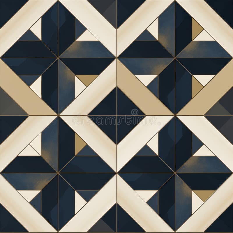 Bold and Dynamic Tile Design with Blue, Silver, and Golden Squares ...
