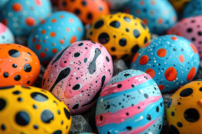 The Bold Easter Card Design in the Cluttercore Trend Features Rich ...