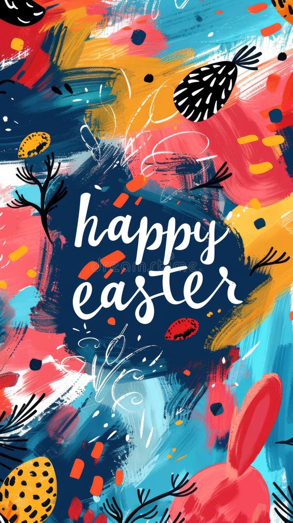 The Bold Easter Card Design in the Cluttercore Trend Features Rich ...