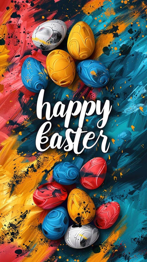 The Bold Easter Card Design in the Cluttercore Trend Features Rich ...