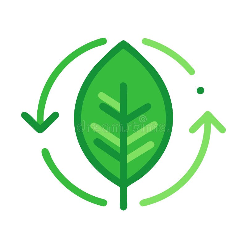 Eco-Friendly Leaf Icon for Environmental Conservation, Nature ...