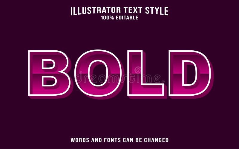 Bold Editable Text Effect Style Stock Vector - Illustration of symbol ...