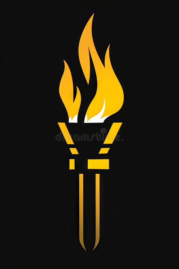 Bold Education Logo with a Torch Symbolizing Knowledge. Stock ...