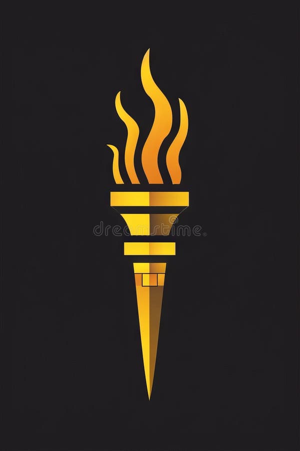 Bold Education Logo with a Torch Symbolizing Knowledge. Stock ...