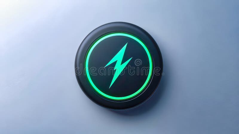 Bold Electric Symbol Illuminated Against Soft Gradient Background ...