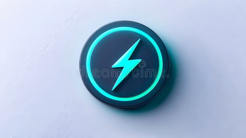 Bold Electric Symbol Illuminated Against a Soft Gradient Background ...