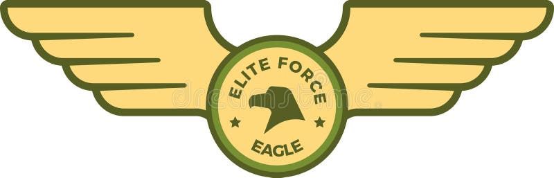 Bold Emblem Featuring an Eagle Silhouette and Stars, Symbolizing ...