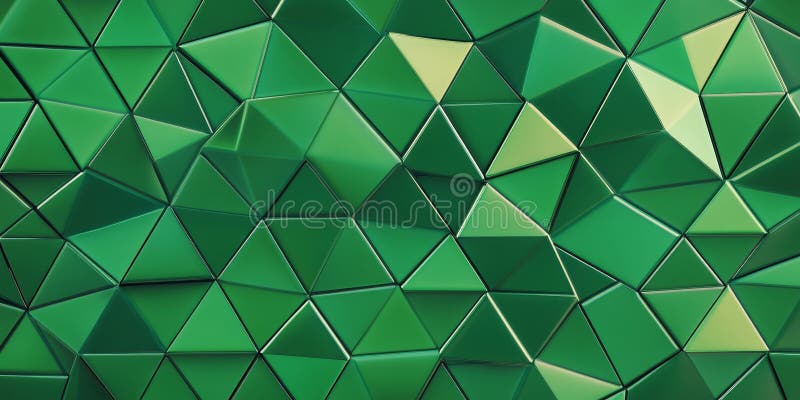 Bold Emerald Green Background 3d Triangular Block Structure High Tech ...