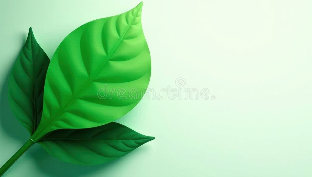 Bold Emerald Green Leaf Geometric Design, Sharp Angles, Art, Asset ...