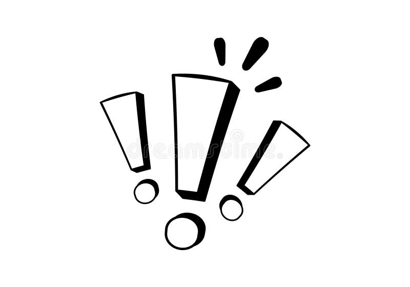 Bold Exclamation Marks Highlighting Excitement and Alertness Stock ...