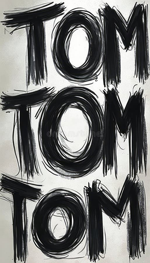 Bold and Expressive TOM Lettering in Striking Black Strokes Stock Photo ...