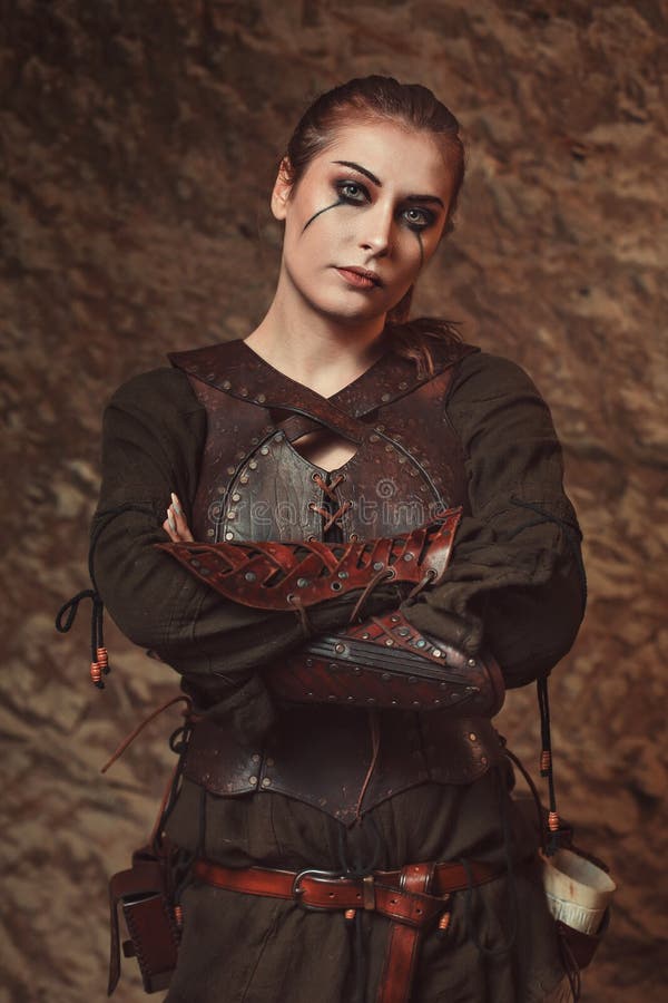 Bold fighter woman stock photo. Image of corsage, horn - 189022920