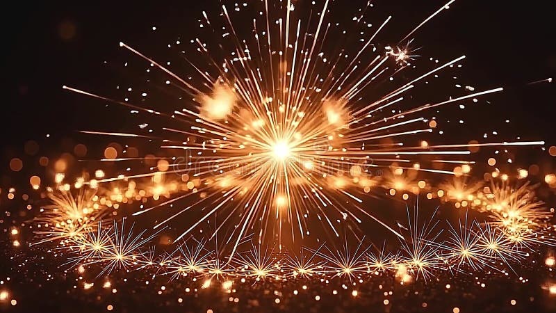 A Bold Flash Creates a Starburst, Followed by Sparkles that Generative ...