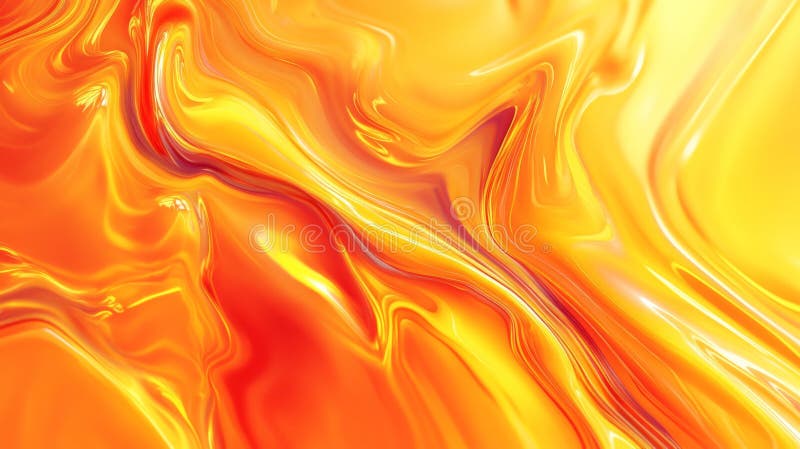 Bold, Fluid Gradients of Neon Orange and Yellow Swirl Around the Frame ...