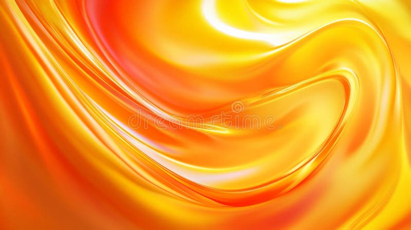 Bold, Fluid Gradients of Neon Orange and Yellow Swirl Around the Frame ...