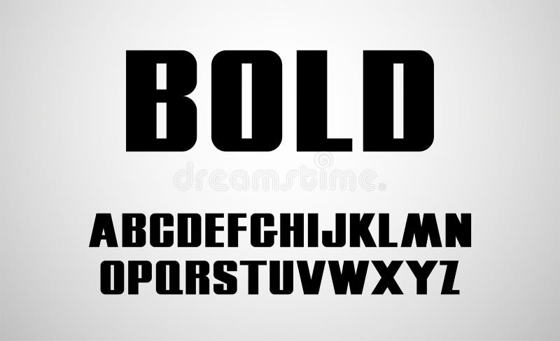 Bold Font. Capital Modern Letters. Vector Alphabet Stock Vector ...