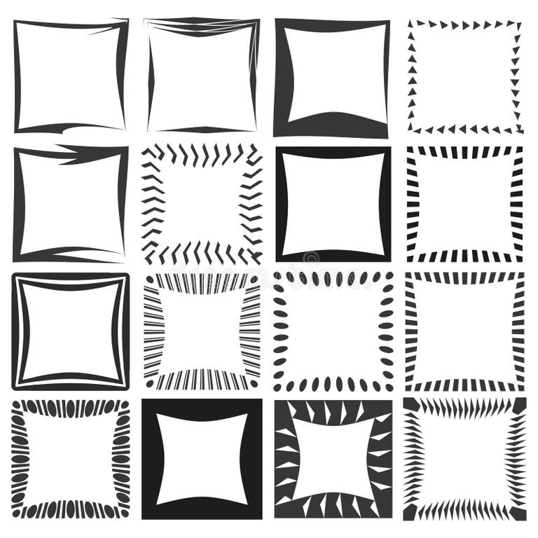 Bold Frame Grid. Dynamic Square Icon. Inflated Stamp Vector. Contrast ...